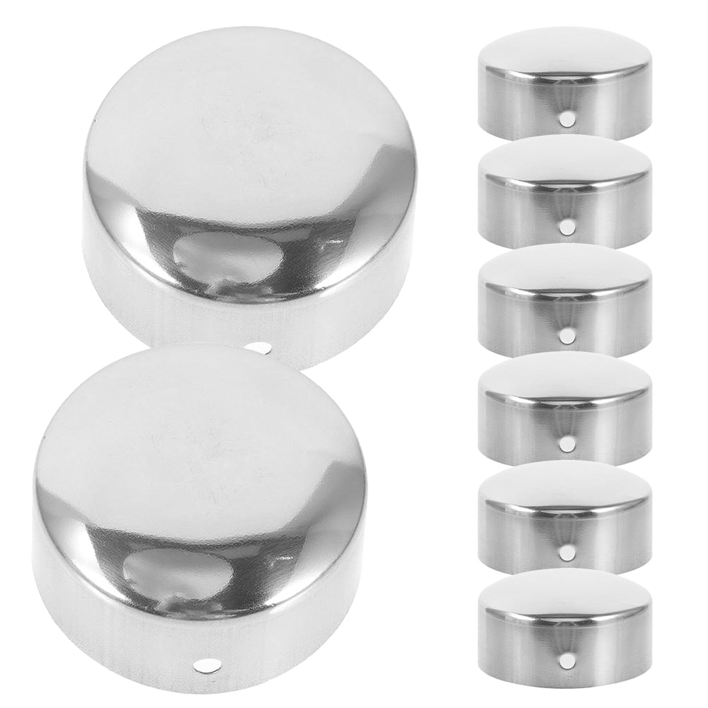 8pcs Stainless Steel Handrail End Caps for Staircase Round Handrail End ...