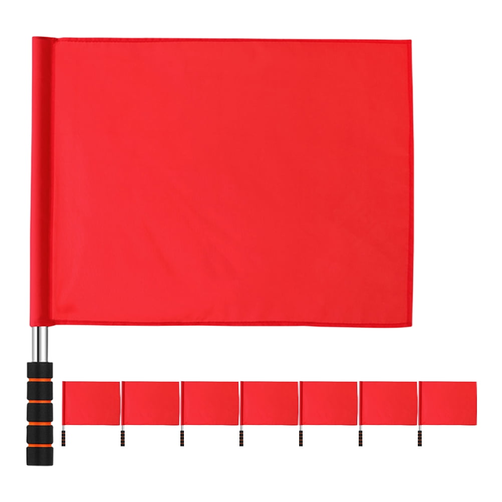 8pcs Stainless Steel Referee Flags for Football Soccer Volleyball Track ...