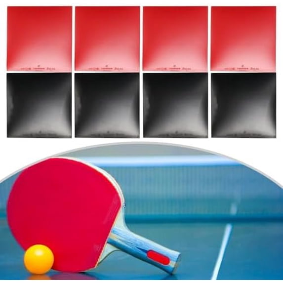 8pcs Table Tennis Rubbers, Red/Black PingPong Rubber Sponge, Table ...
