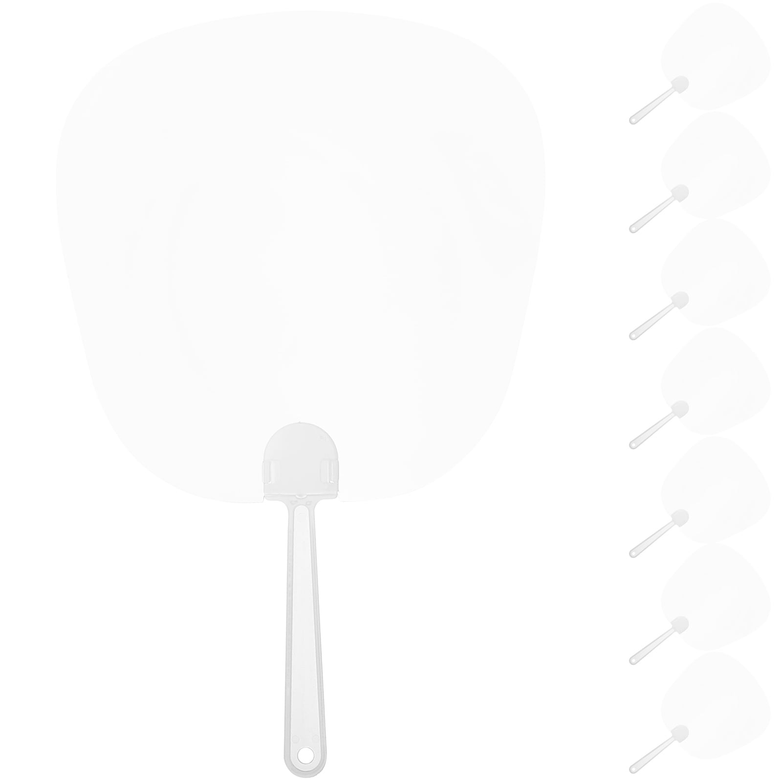 8pcs Transparent Fans Blank Painting Fans DIY Drawing Hand Fans Clear ...