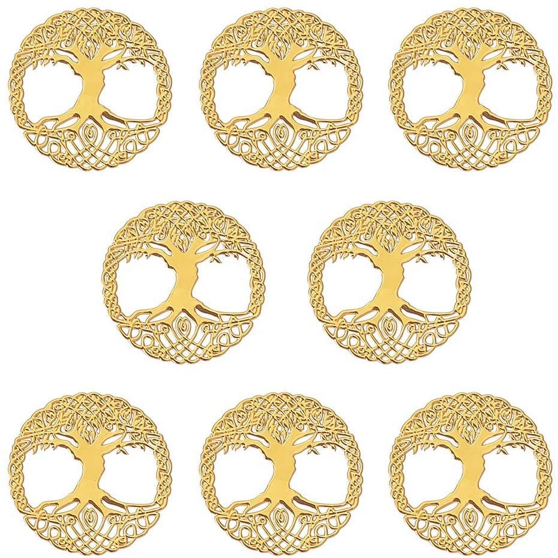 8pcs Tree of Life Stickers Self Adhesive Golden Stickers Energy Tower ...