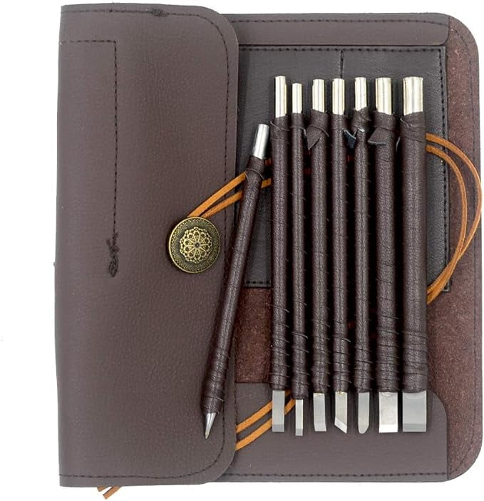 8pcs Tungsten Steel Soft Limestone and SlateStone Alabaster Carving Kit ...