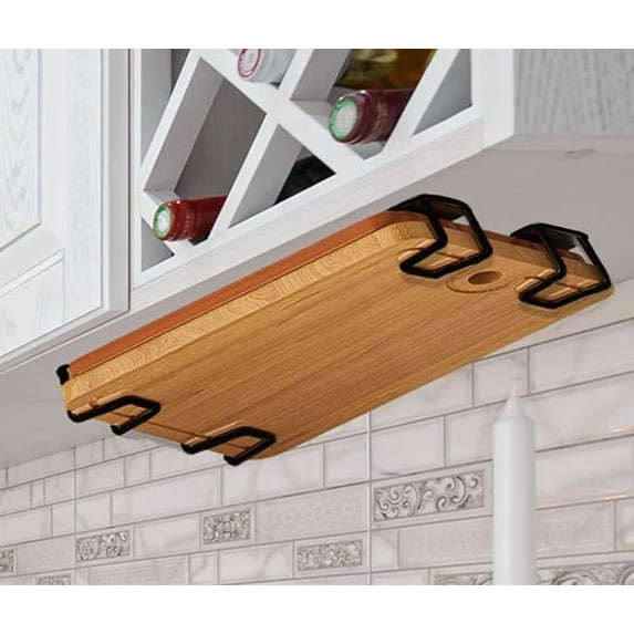 8pcs Under Cabinet Cutting Board Holder Pot Lid Organizer Rack Storage ...