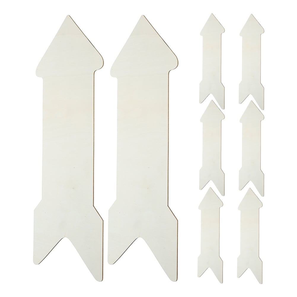 8pcs Unfinished Wood Arrow Signs Blank Arrow Hanging Sign DIY Wood ...