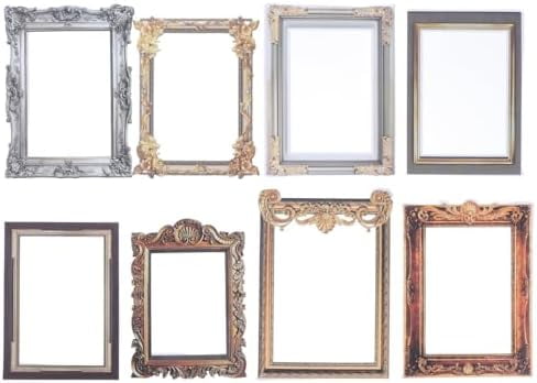 8pcs Vintage Photo Frames Wall Stickers - Removable Picture Frames Wall ...