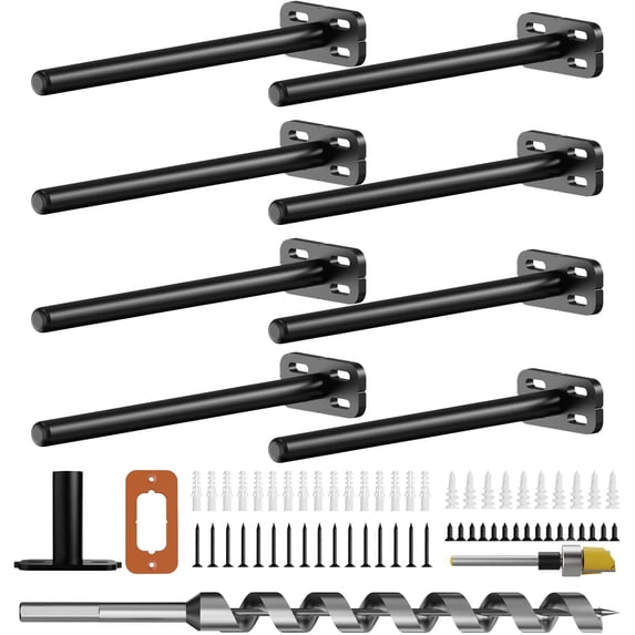 8pcs Wall Shelf Brackets Heavy Duty Floating Shelf Bracket Hidden ...