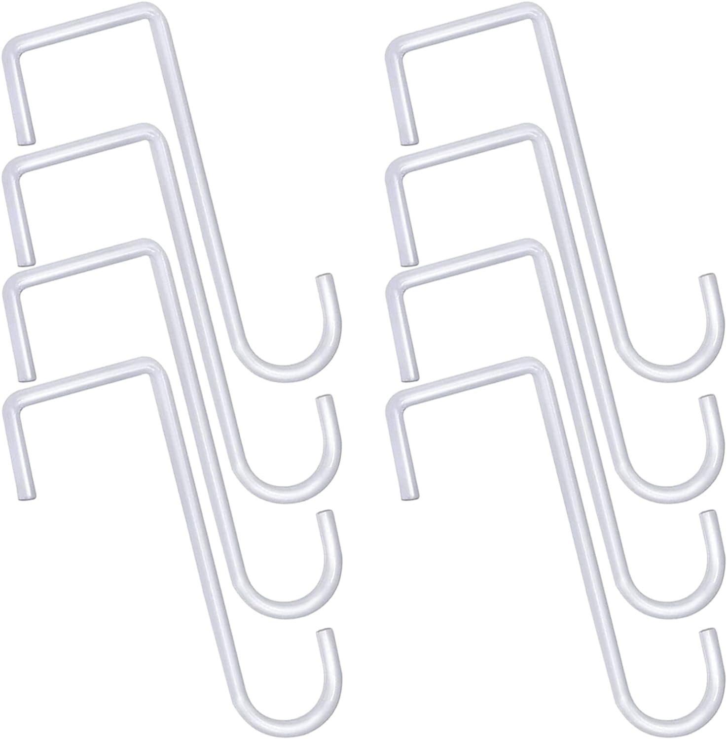 8pcs White Vinyl Fence Hooks Patio Hooks White Powder Coated Steel ...