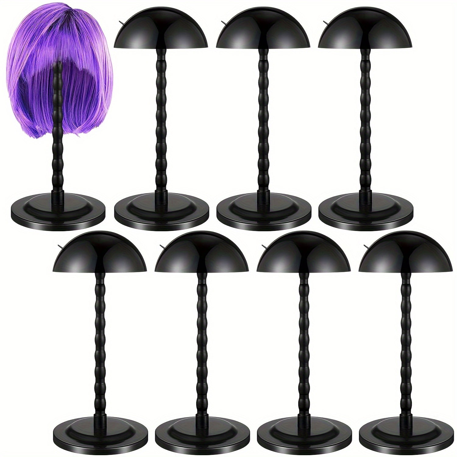 8pcs Wig Holder - Wig Stand For Styling - 13.8 Inch Wigs Portable Hat ...