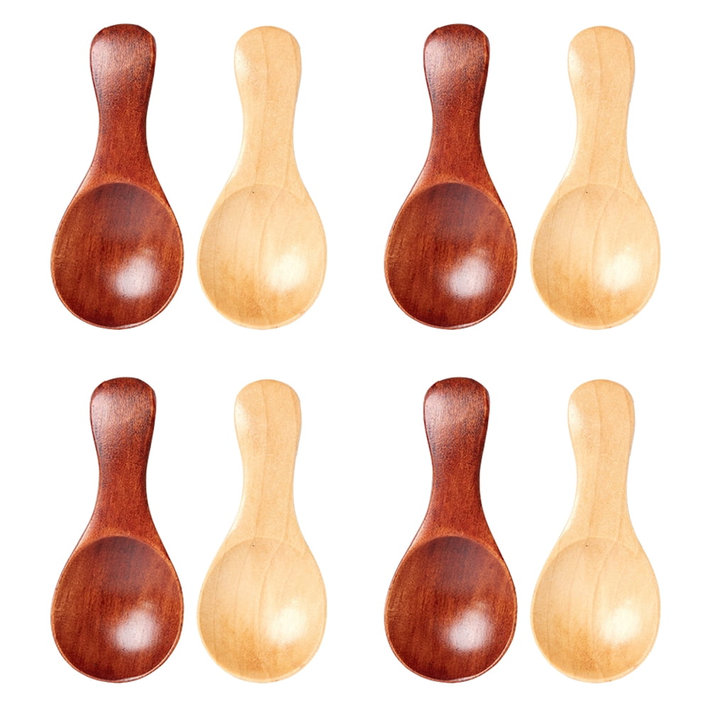 8pcs Wooden Milk Powder Salt Ice Cream Spoons Wooden Small Spoons ...