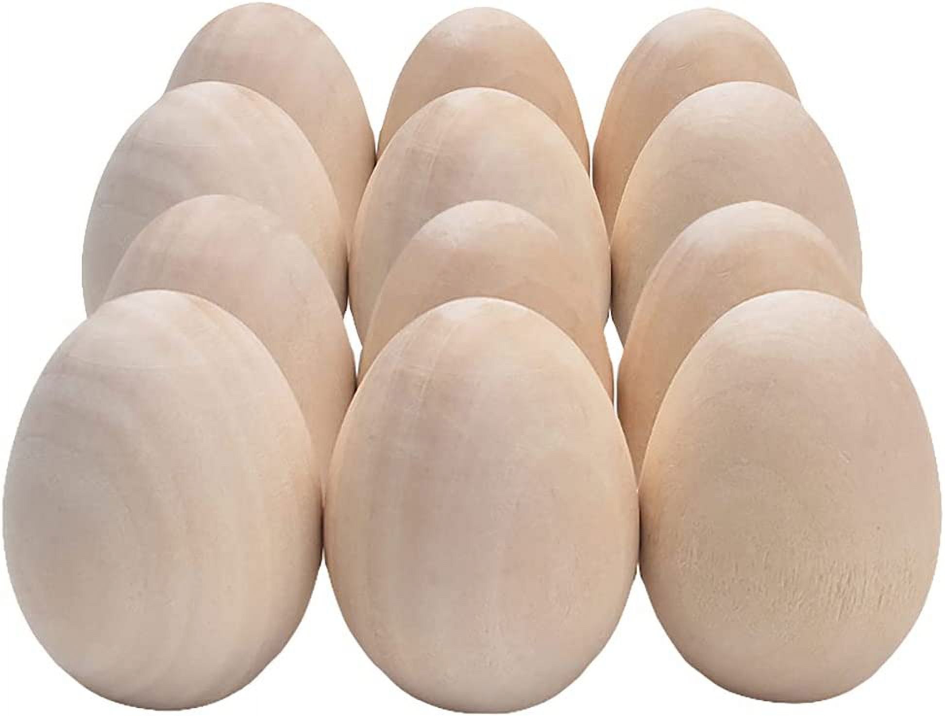 8pcs Wooden Simulation Eggs ，Kids DIY Egg Toys Graffiti Eggs (Wood Color) Home Ornaments ...