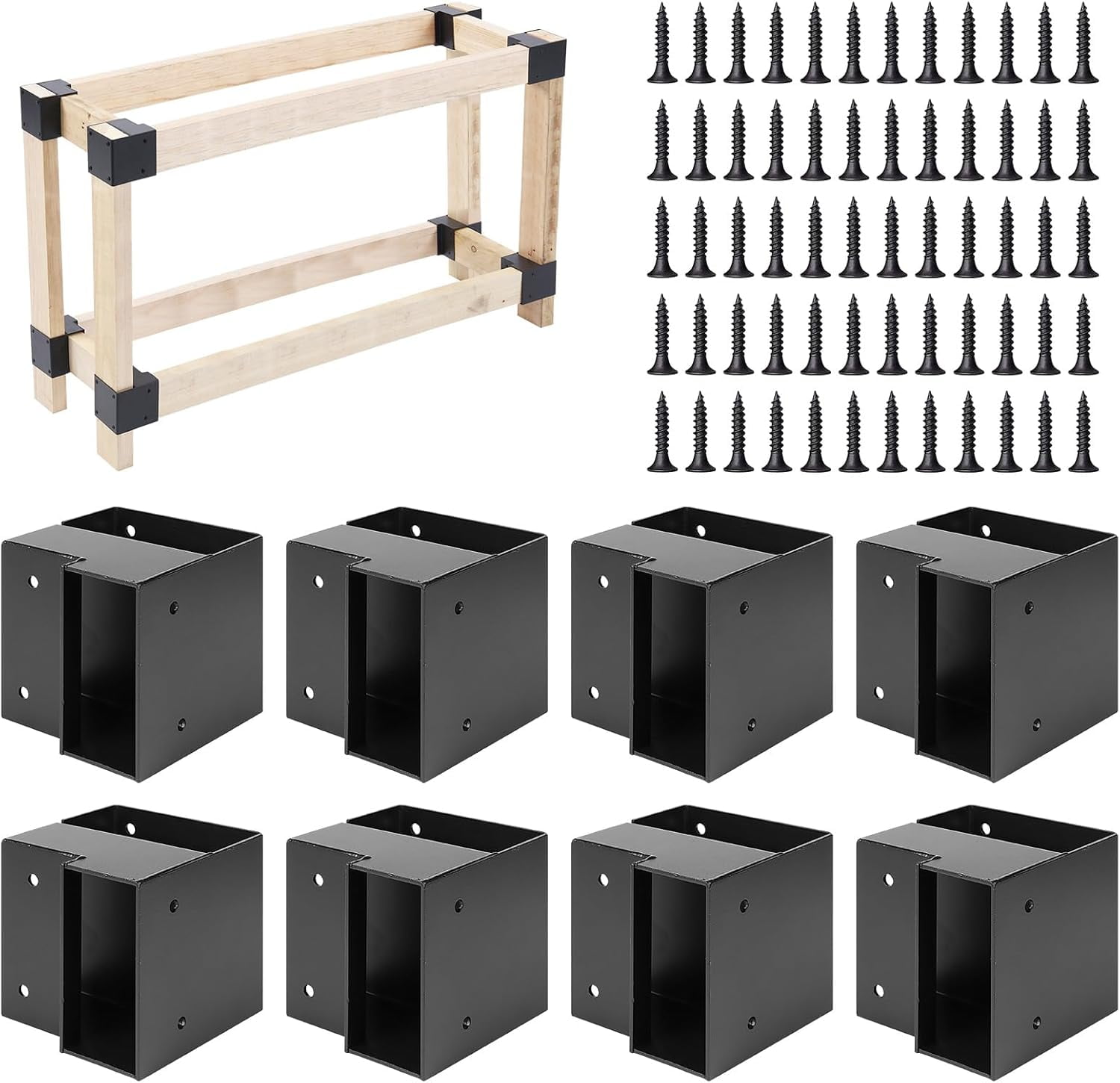 8pcs Workbench Brackets Kit 3-Way Right Angle Corner Brackets with ...