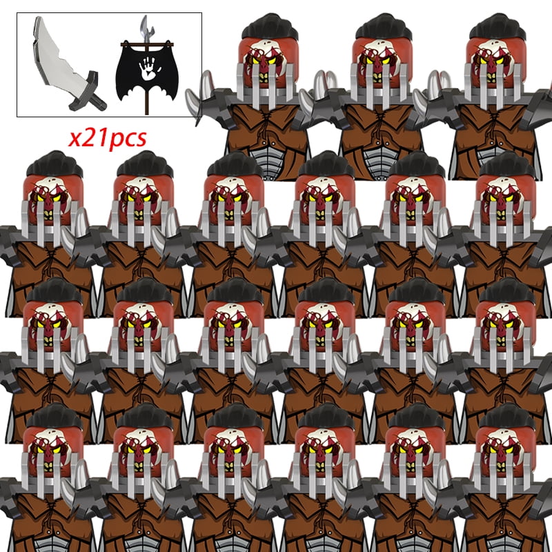 8pcs/lot The Elves Soldier Orcs Army Figures LOTR Armor Guard Warrior ...