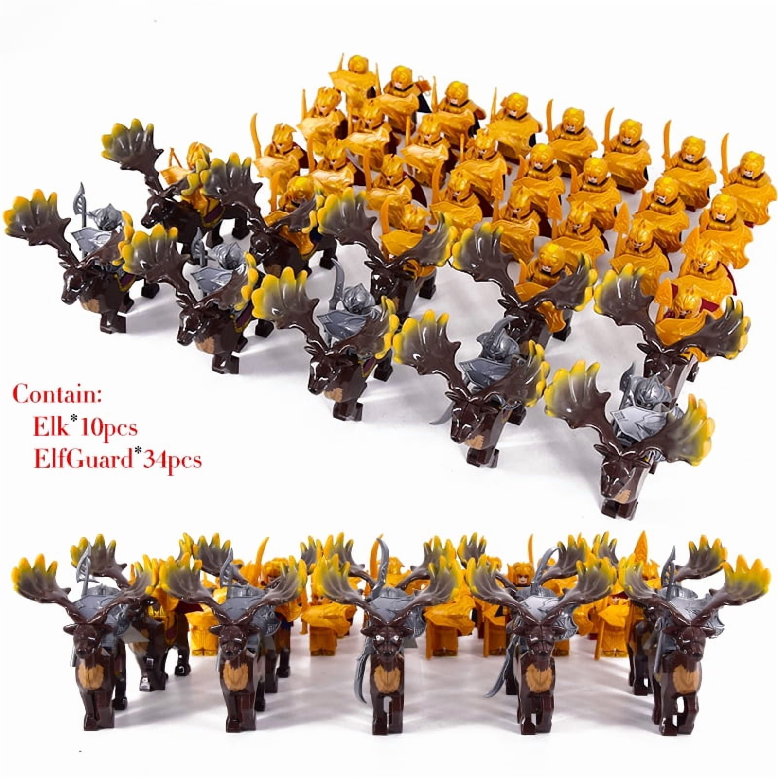 8pcs/lot The Elves Soldier Orcs Army Figures LOTR Armor Guard Warrior ...