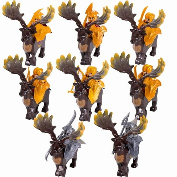 8pcs/lot The Elves Soldier Orcs Army Figures LOTR Armor Guard Warrior ...