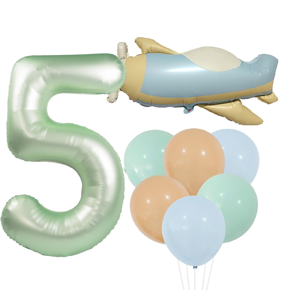 8pcs retro car fighter jet balloon 5airplane foil party decoration ...