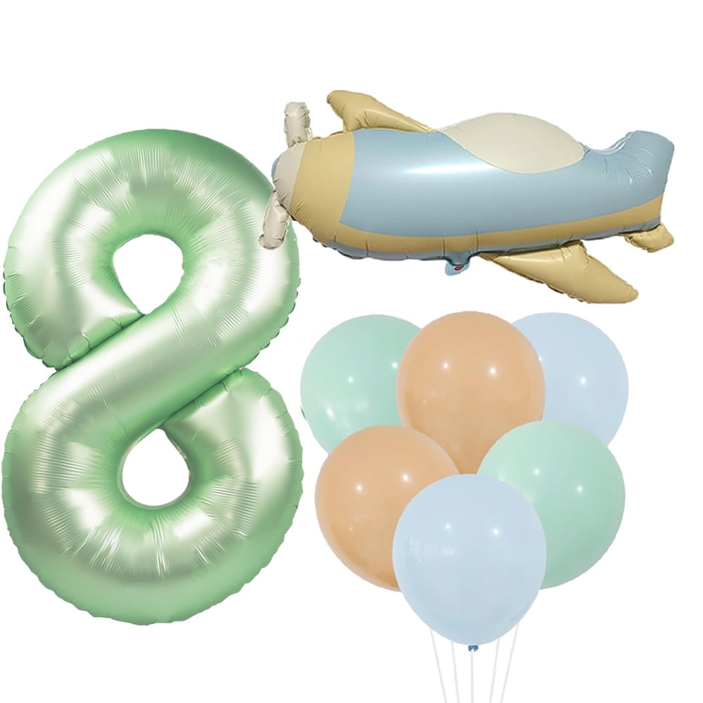 8pcs retro car fighter jet balloon8airplane foil party decoration ...