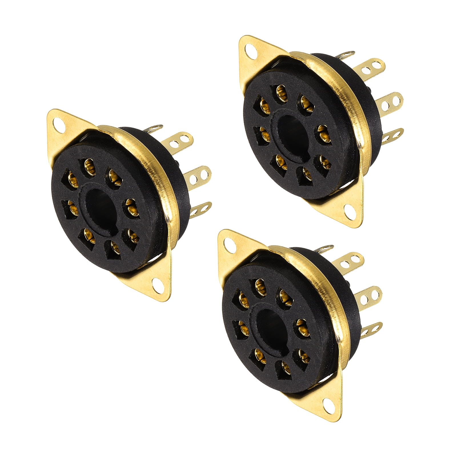 8pin PCB Tube Socket Ceramics, Vacuum Tube Protect Tube Socket Black ...