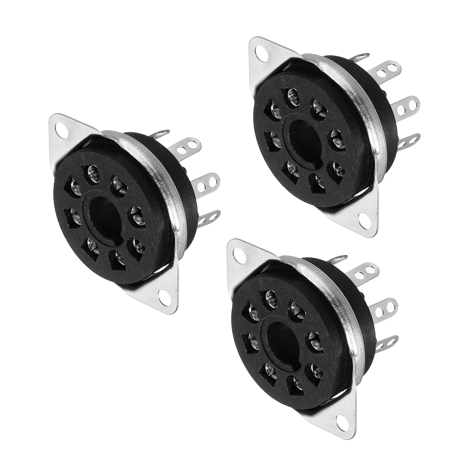 8pin PCB Tube Socket Ceramics, Vacuum Tube Protect Tube Socket Black ...