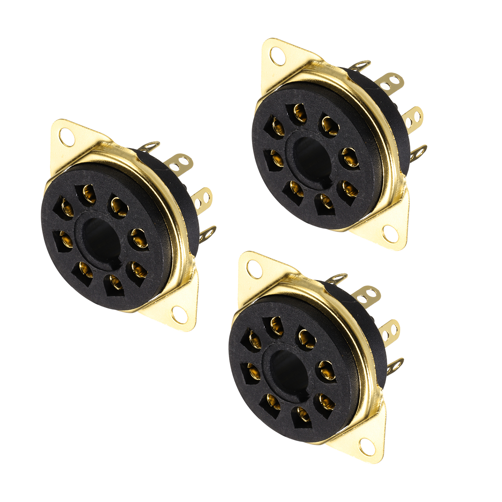 8pin PCB Tube Socket Ceramics, Vacuum Tube Protect Tube Socket Black ...