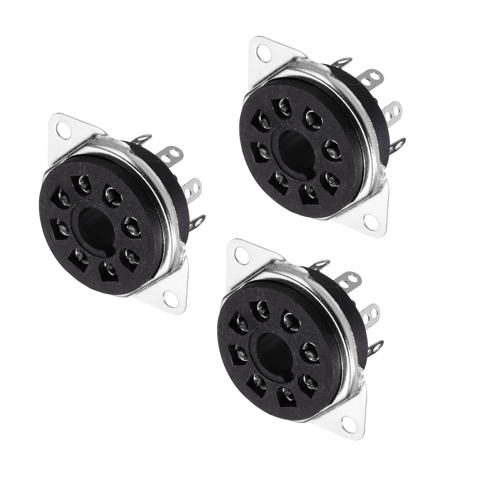 8pin PCB Tube Socket Ceramics, Vacuum Tube Protect Tube Socket Black ...