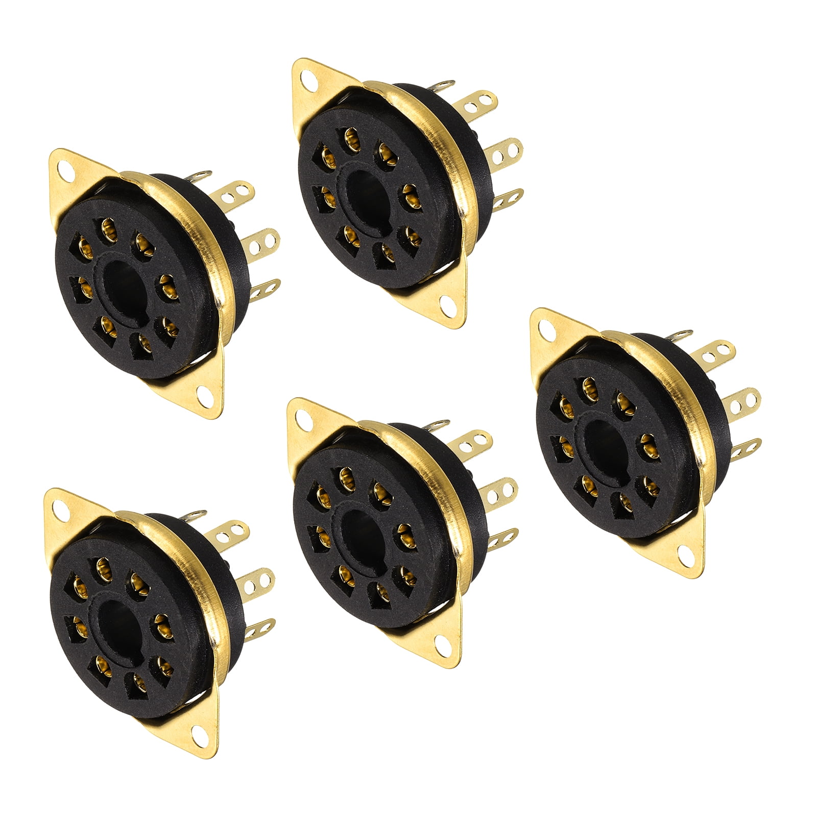 8pin PCB Tube Socket Ceramics, Vacuum Tube Protect Tube Socket Black ...