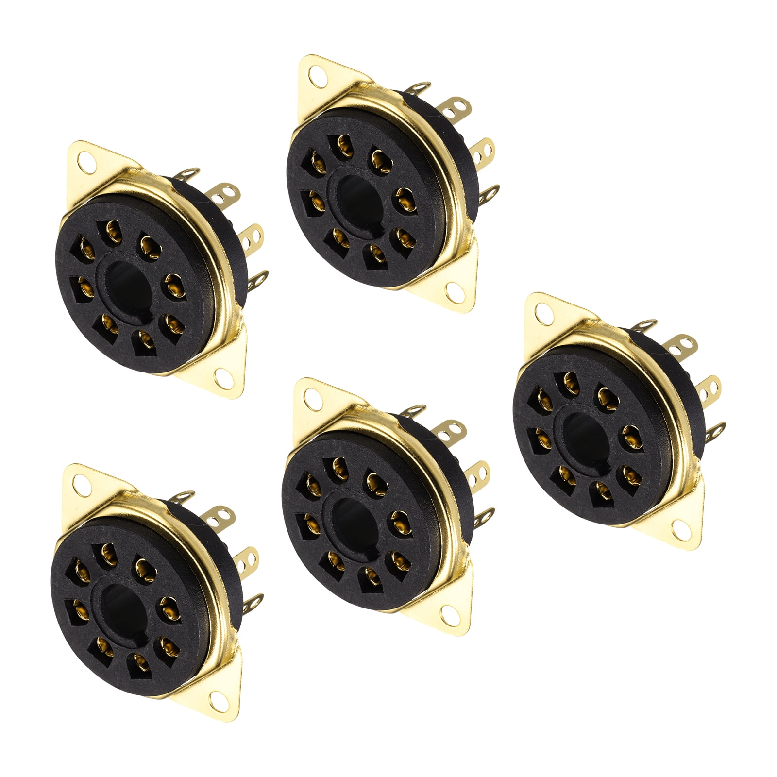 8pin PCB Tube Socket Ceramics, Vacuum Tube Protect Tube Socket Black ...