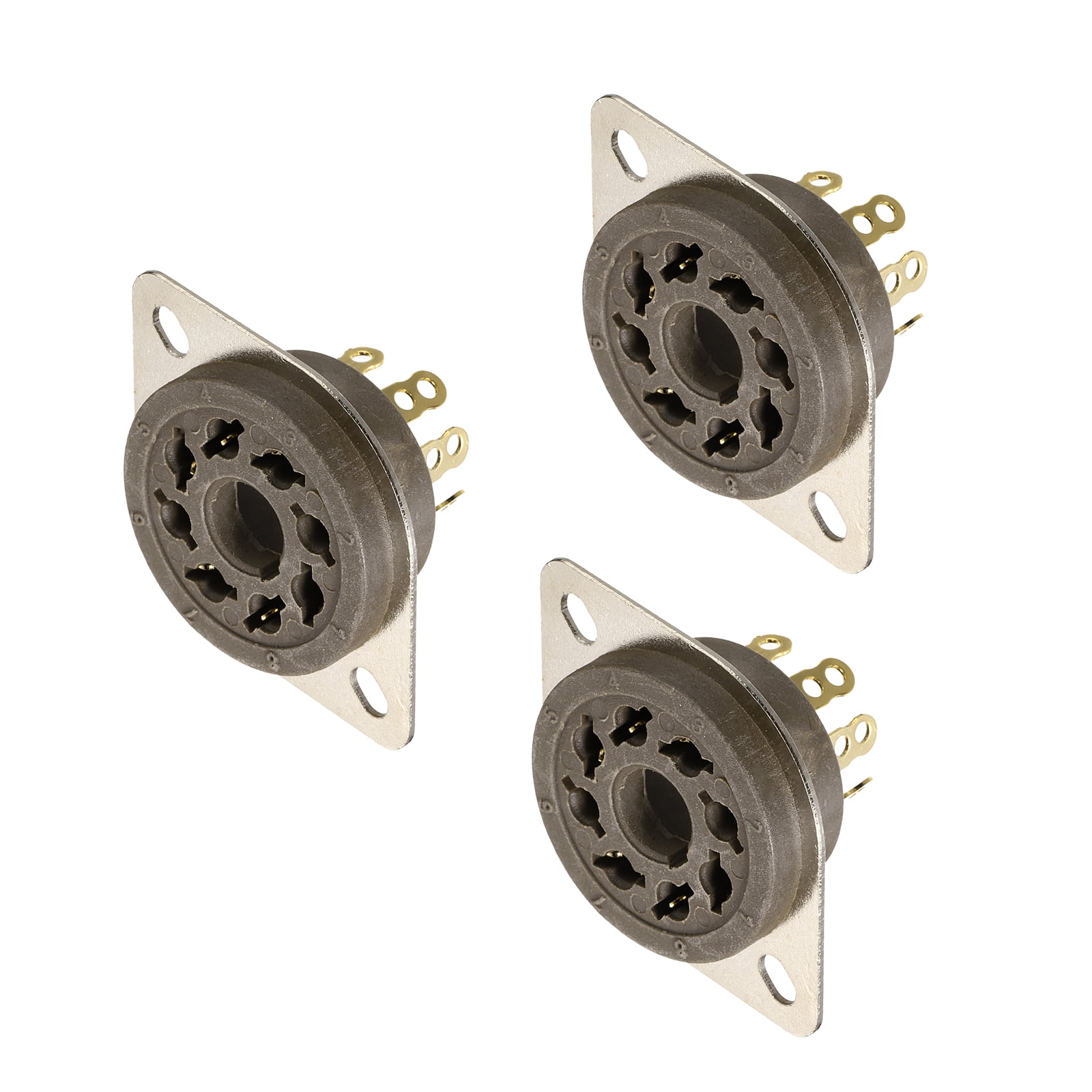 8pin PCB Tube Socket Ceramics, Vacuum Tube Protect Tube Socket Brown ...