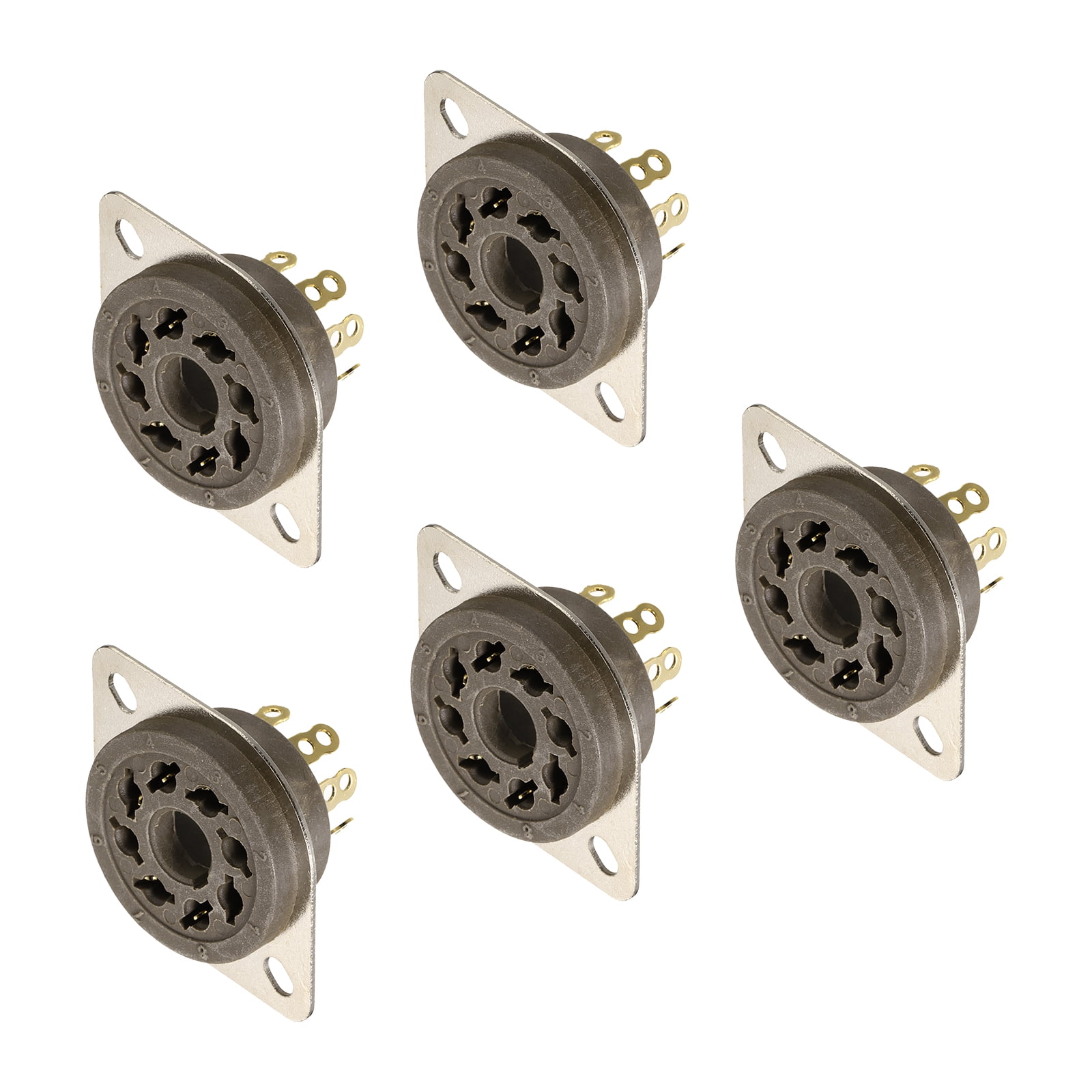 8pin PCB Tube Socket Ceramics, Vacuum Tube Protect Tube Socket Brown ...