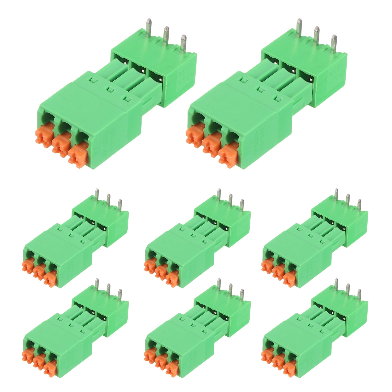 8set 3.81mm 0.15" Pitch Spring PCB Terminal Block Connector 3 Pin 90 ...