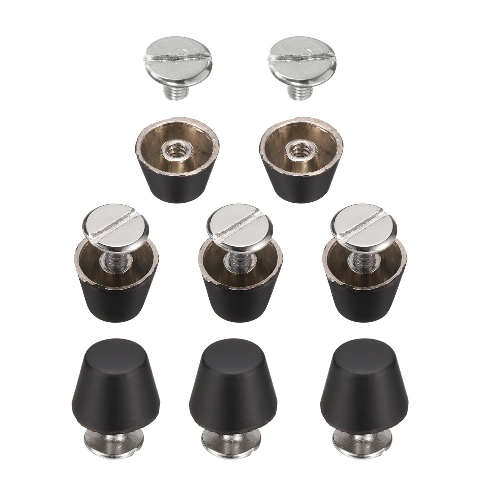 8set Flat Head Stud Spike 10mm Metal Purse Feet Handbag Nail Head Flat ...
