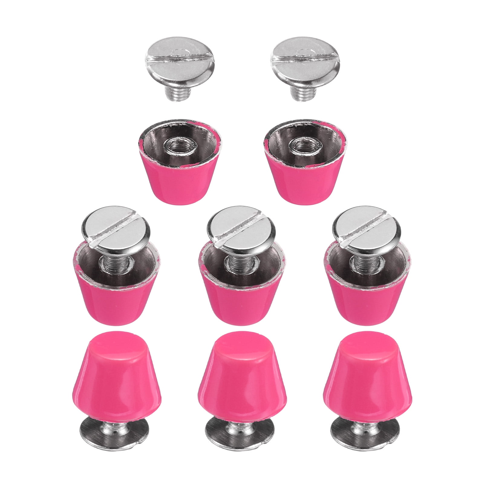 8set Flat Head Stud Spike 10mm Metal Purse Feet Handbag Nail Head Flat ...