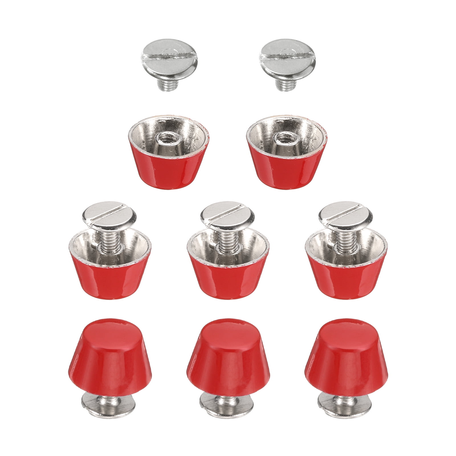 8set Flat Head Stud Spike 12mm Metal Purse Feet Handbag Nail Head Flat ...