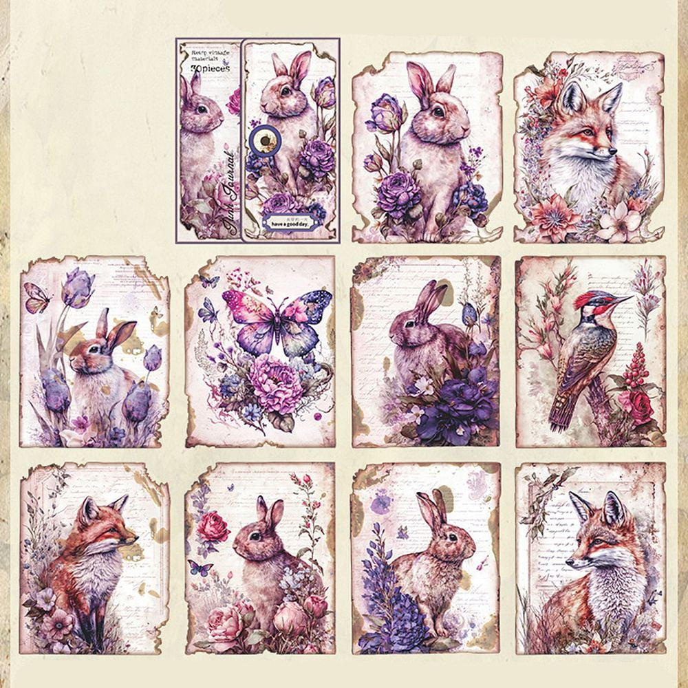 8sets 30 Sheets 10 styles Retro Flower Scrapbook Paper Pads Vintage ...