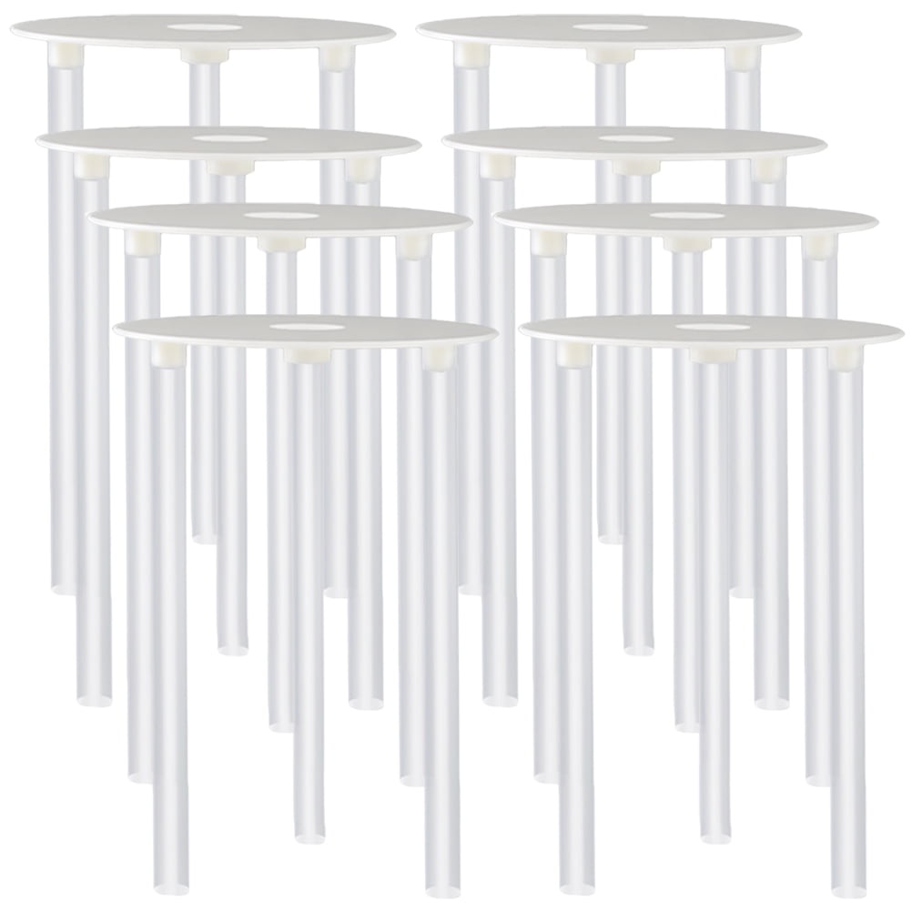 8sets Cake Separator Plates And Pillars Set Round Layered Cake Set ...