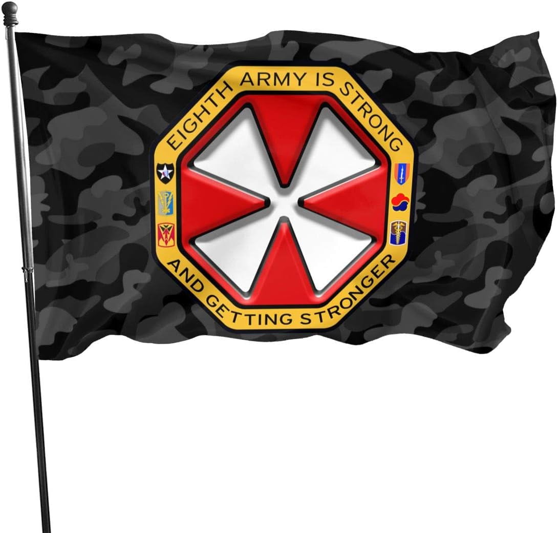 8th Army Eighth Army Logo With Msc Logos US Garden Flag 3x5 Ft Decor ...