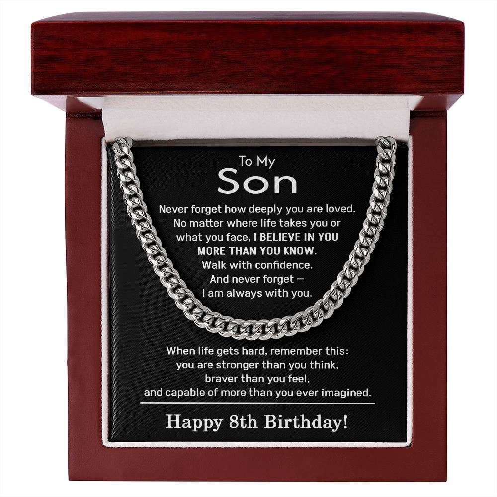 8th Birthday Gifts for Son - To My Son Necklace Title: Stainless Steel ...