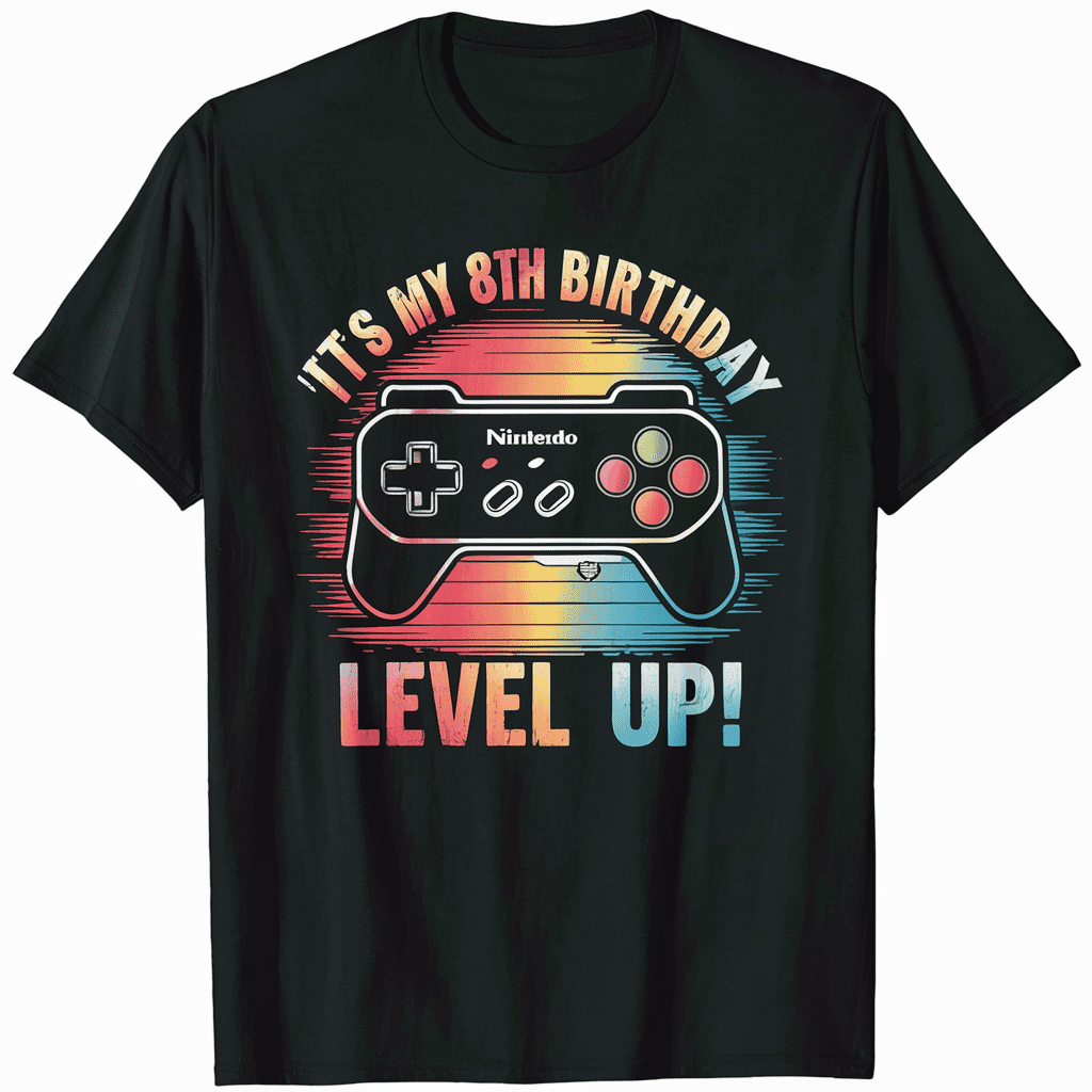 8th Birthday Level 8 Unlocked Video Game T-Shirt - Walmart.com