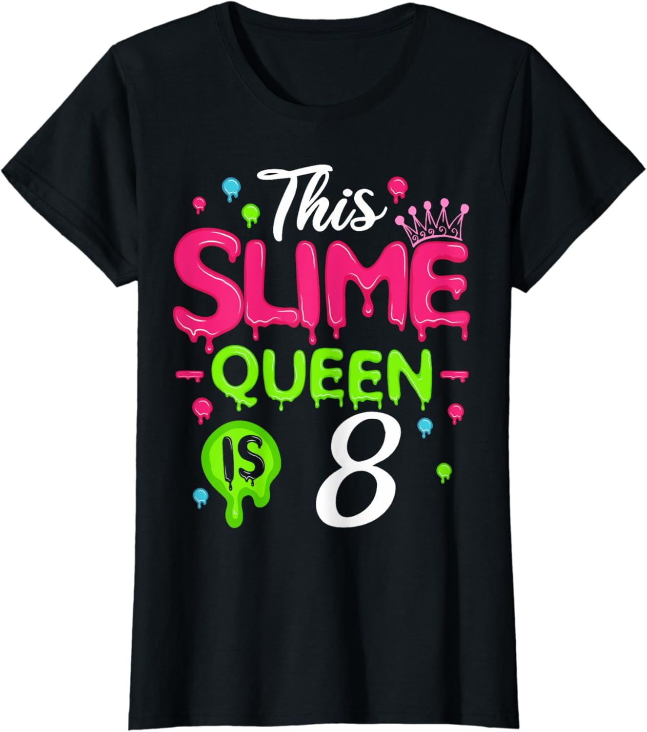 8th Birthday Shirt for Girls, Slime Queen Tee - Walmart.com