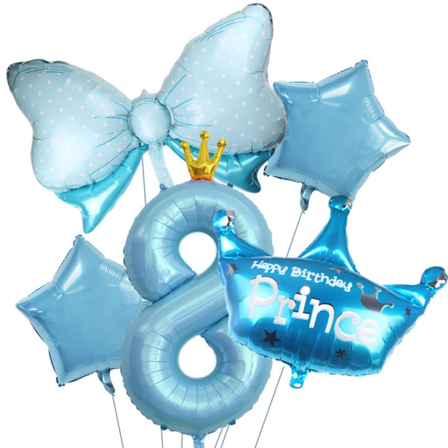 8th Butterfly Birthday Balloon Decorations，40 inch NSD3 Blue Number 8 ...
