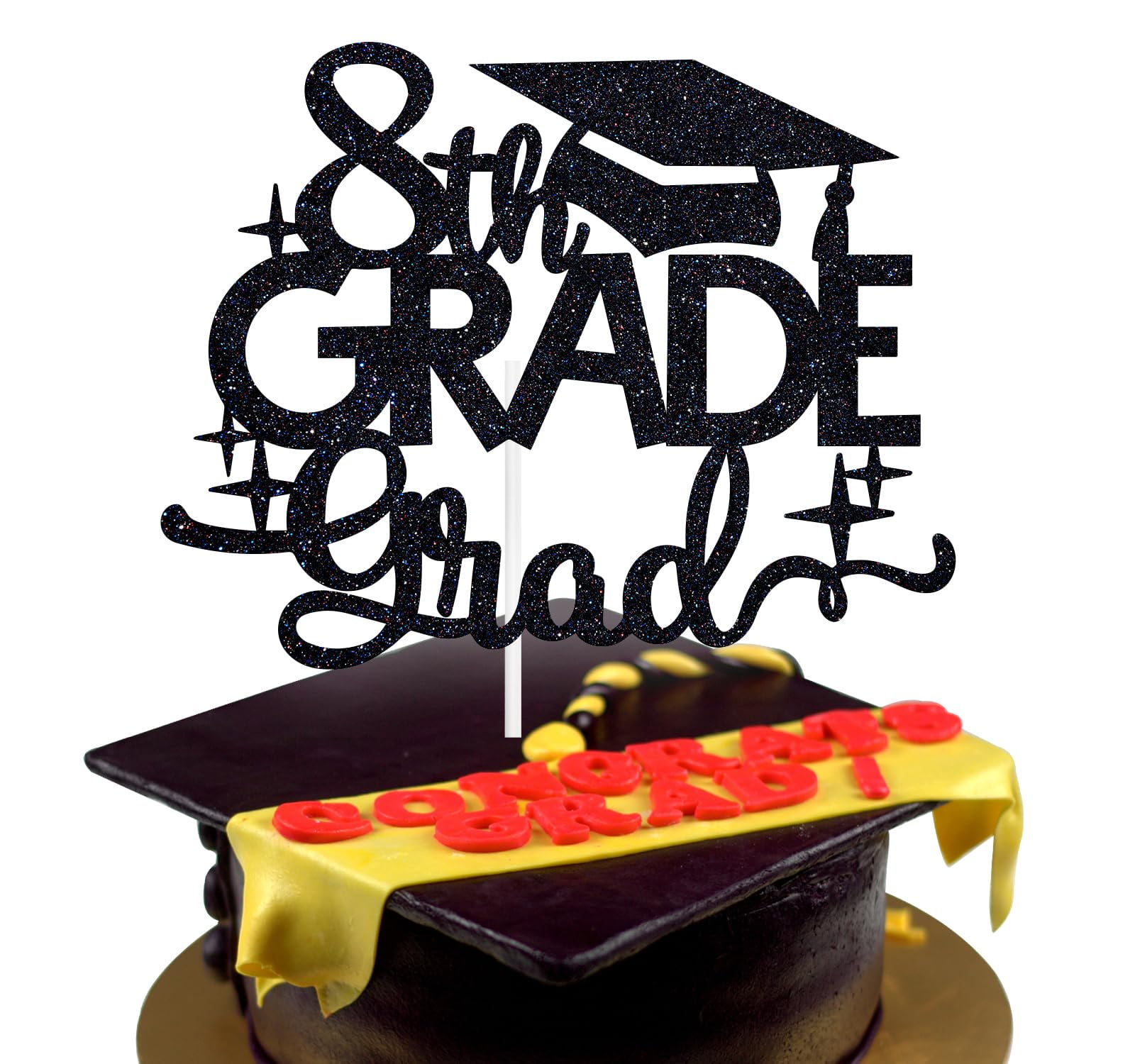 8th Grad Grade Cake Topper, Congrats AIS1 Grad/Next Stop High School ...