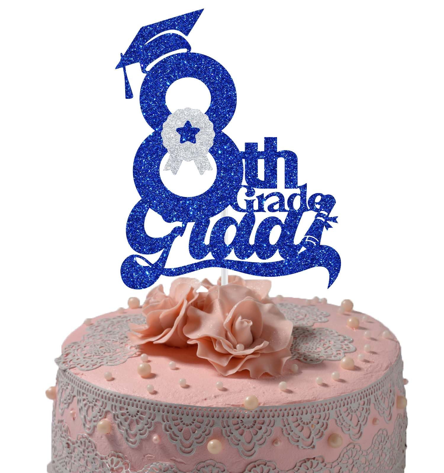 8th Grade Grad Cake Topper, Middle RST1 School Graduation Party ...