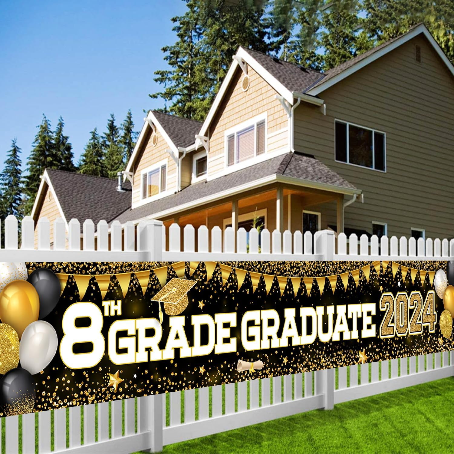 8th Grade Graduation Decorations banner, Large 8th Grade Promotion ...