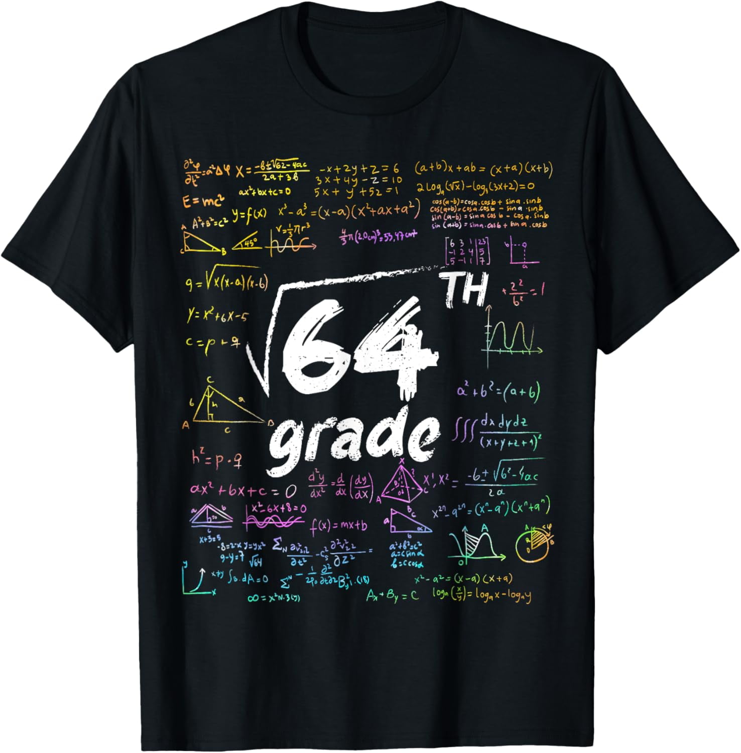 8th Grade Square Root Of 64 Math Teacher back to school T-Shirt ...