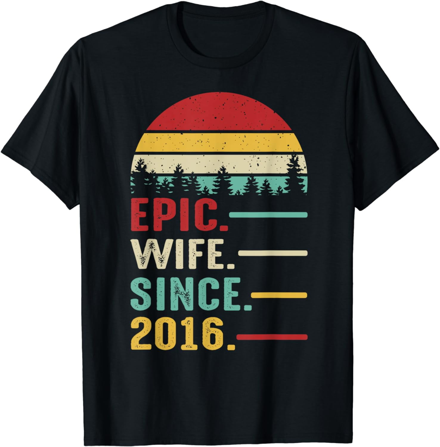 8th Wedding Anniversary for Her Epic Wife Since 2016 T-Shirt - Walmart.com