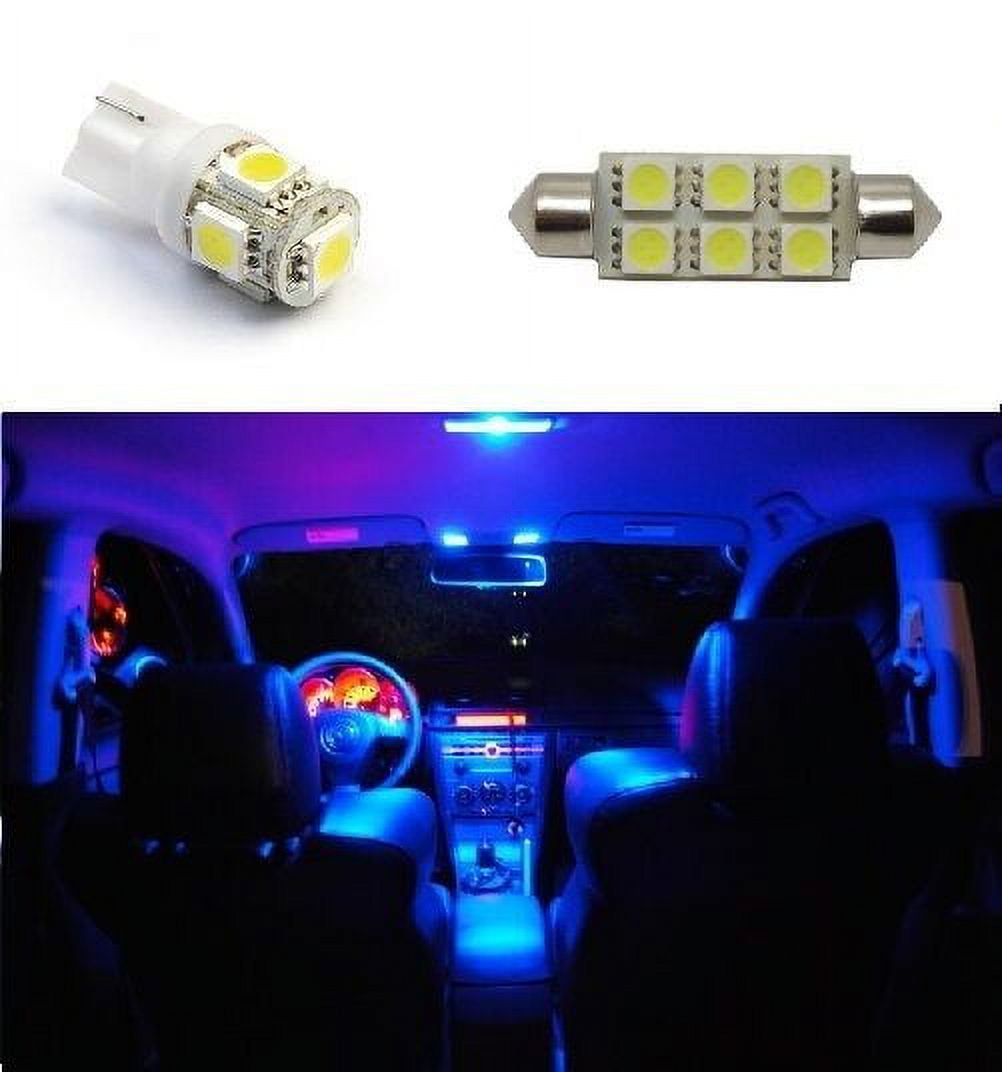 8x Blue Led Lights Bulb Map 168 Dome 578 License Plate Interior Package ...