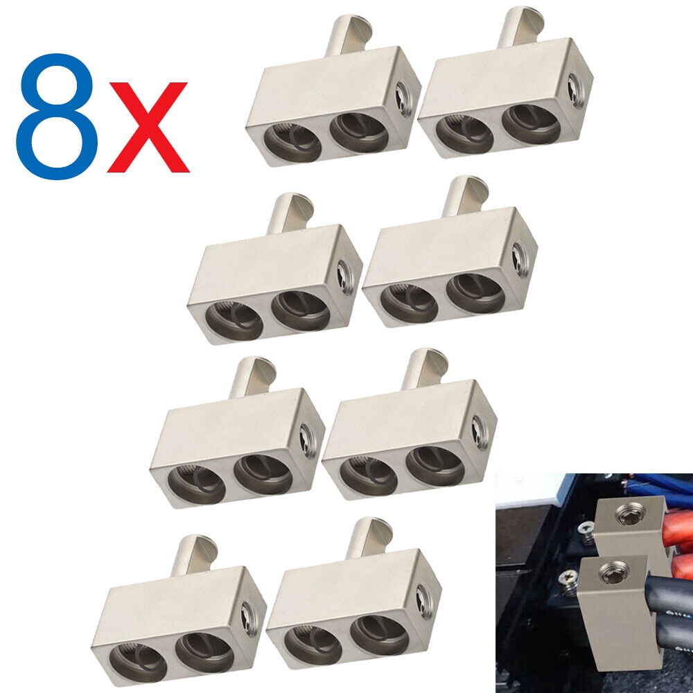8x Car Audio Power Ground Dual 1 0 Gauge To 1 0 Gauge Offset Amp Input Reducers
