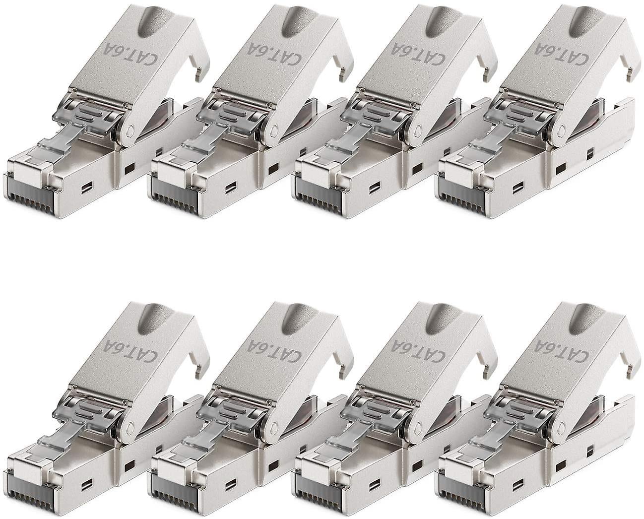 8x Cat 6a Rj45 Network Socket Tool-free With Lsa Connection For Rigid ...