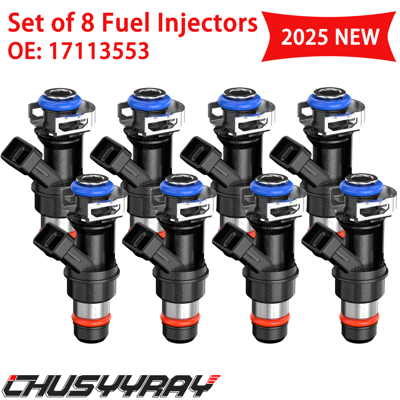 8x Fuel Injectors 4 Hole Fit for Chevrolet Tahoe V8 4.8L 5.3L 2000-2006 ...