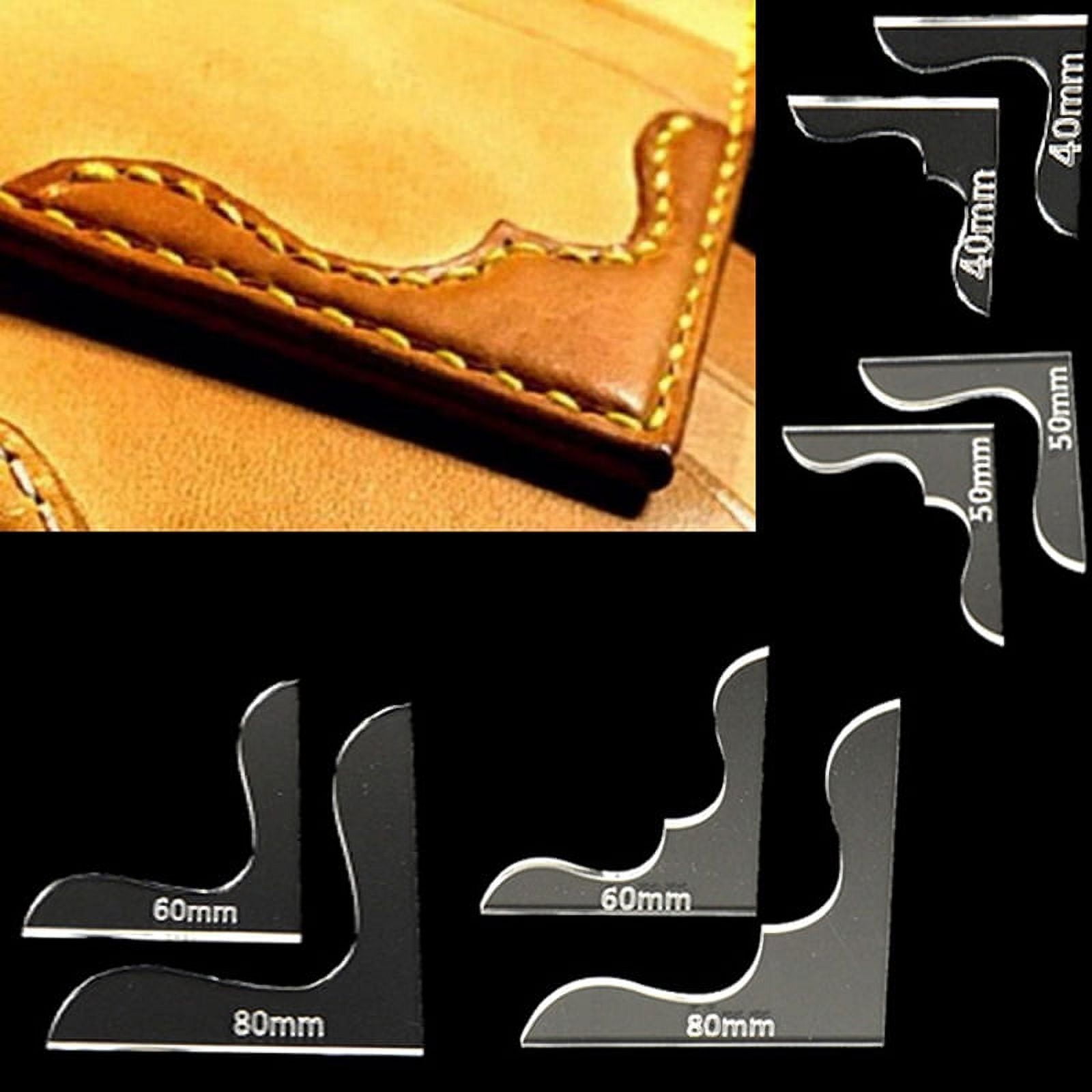 8x Leather Craft Acrylic Bag Wallet Corner Decoration Pattern Stencil ...