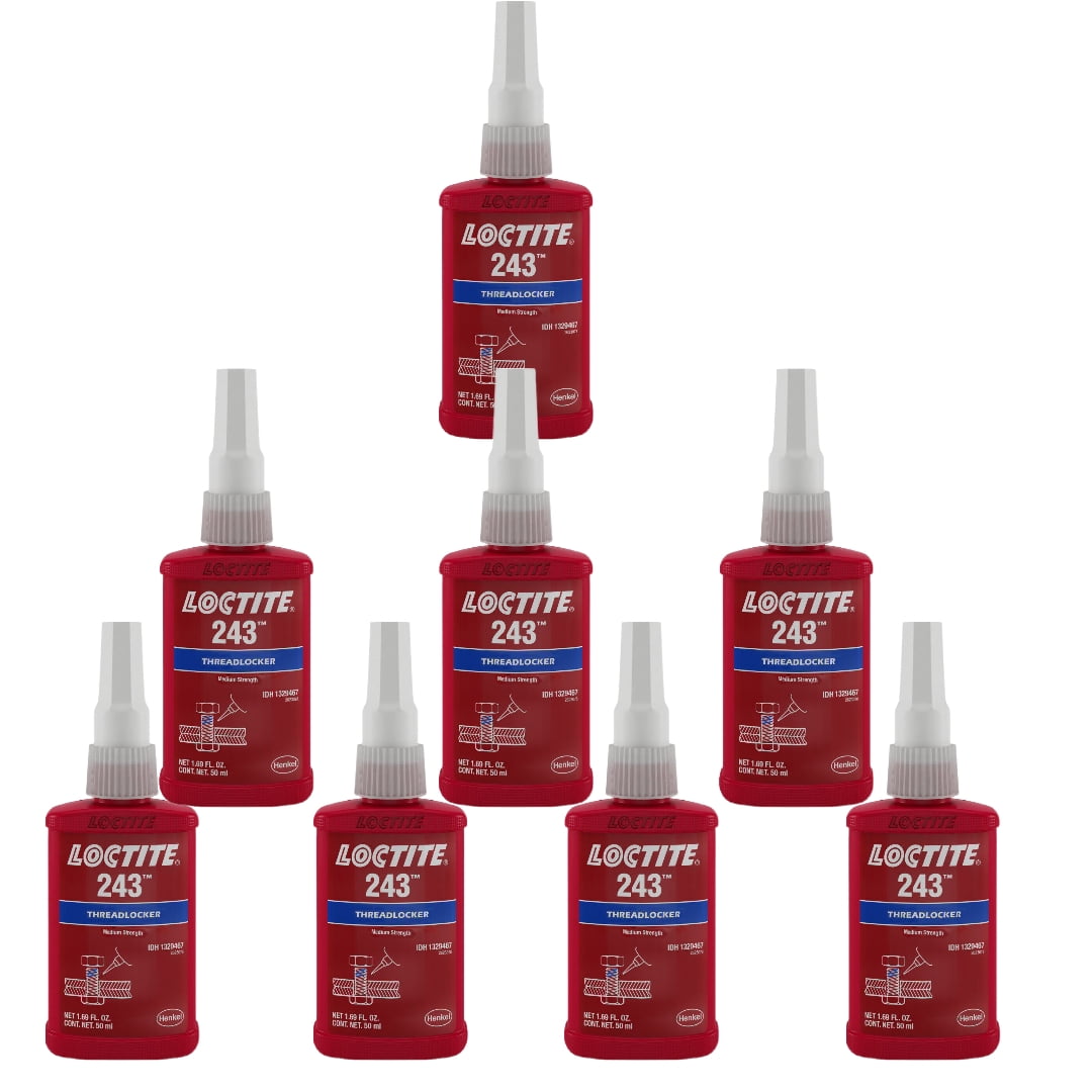 8x Loctite 243 Blue Medium Strength Threadlocker For All Metals 50 ml ...